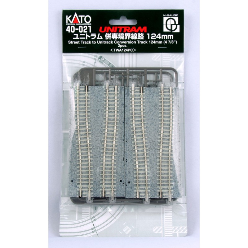 ** Kato 40-021 Unitram/Unitrack Double Track Straight Transition 124mm ...