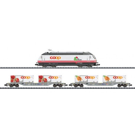 ** Minitrix 11638 SBB Re460 Coop Freight Train Pack VI (DCC-Sound ...