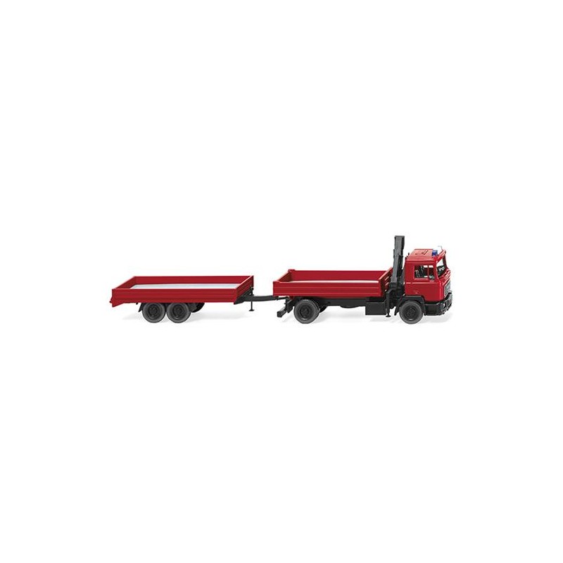 ** Wiking 060130 MAN F90 Fire Brigade Flatbed Road Train - MDR Direct ...